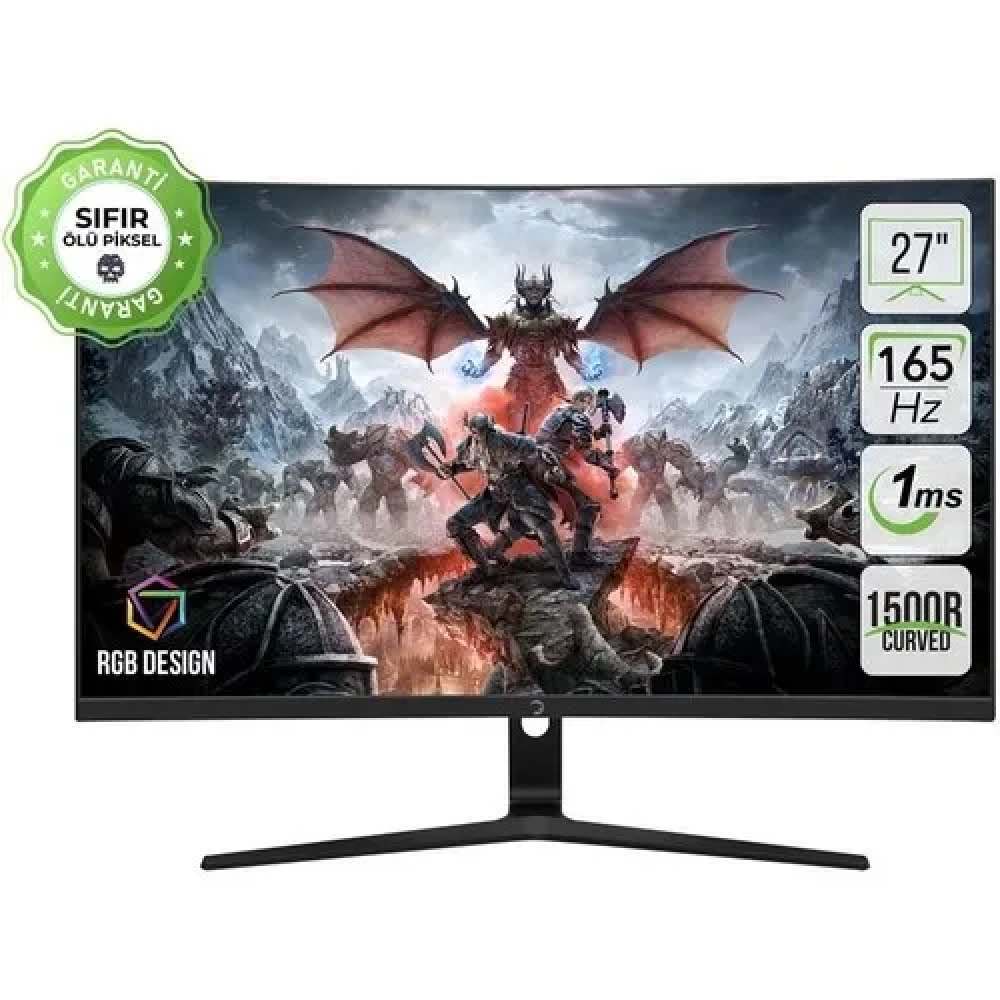 GamePower 27" VIVID 165Hz 1Ms RGB Curved Gaming Monitör - DepoBT
